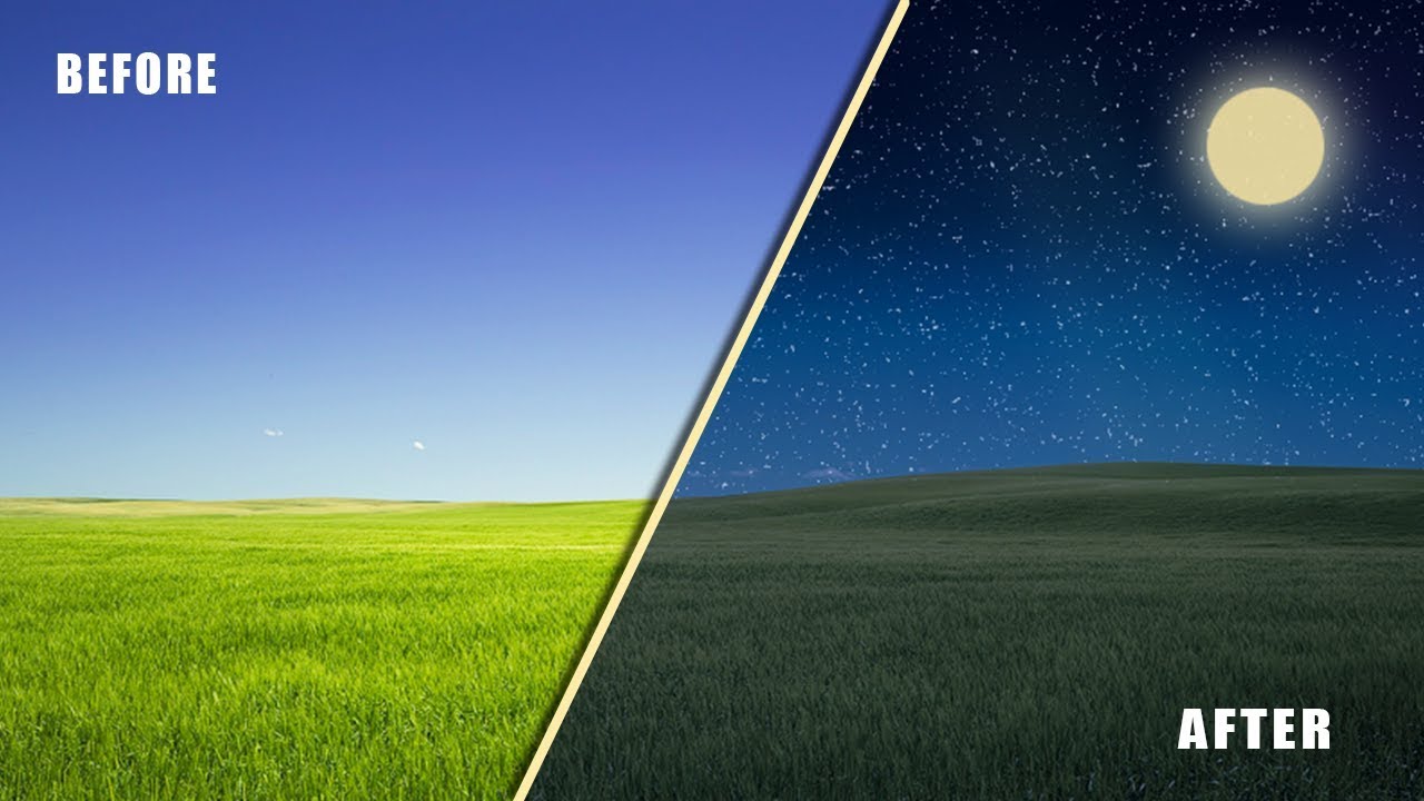 Creating starry night in photoshop - YouTube