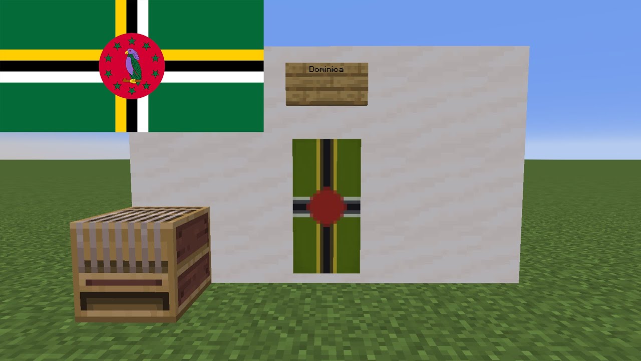 How to Make Dominica's Flag in Minecraft - YouTube