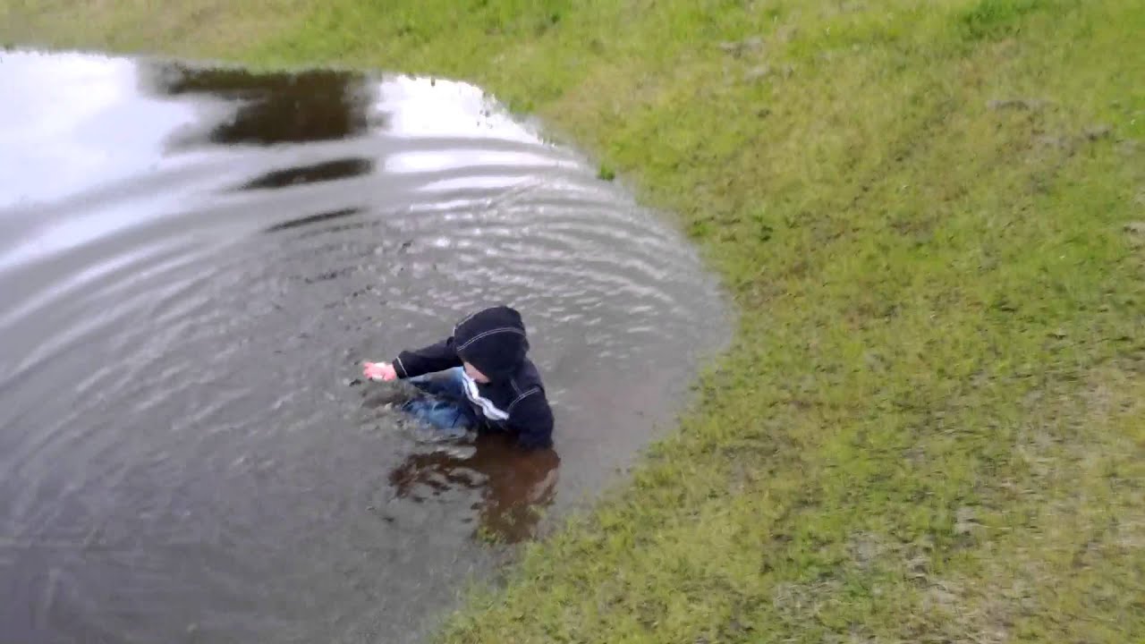 Falling in a puddle - YouTube