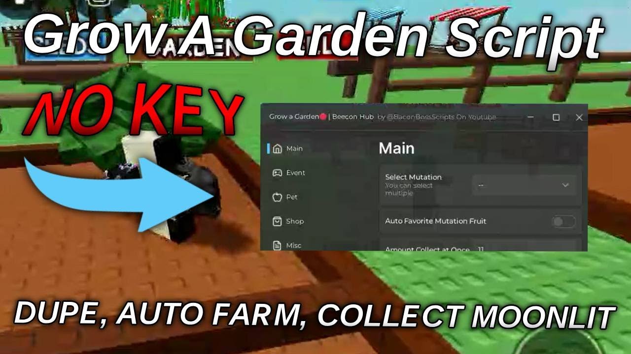 Grow A Garden BEST Script 🍀 (Dupe, Collect Moonlit, Auto Farm) *NO KEY ...
