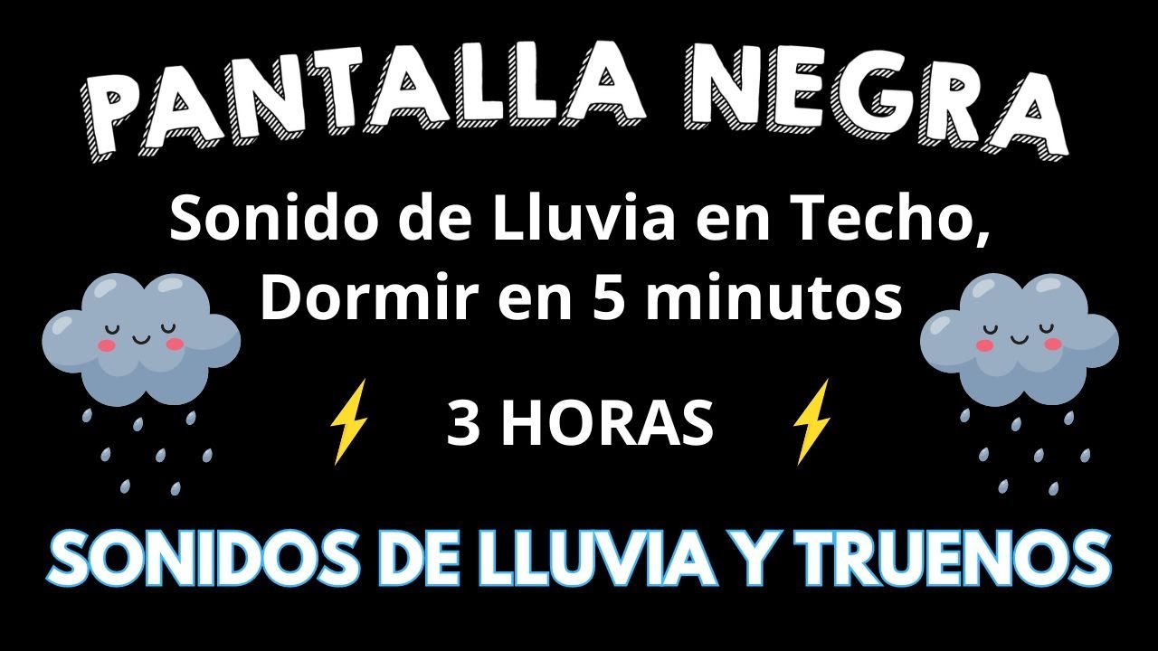 Relajantes Sonidos de Lluvia y Truenos para Dormir 🌧⛈️ Lluvia en el ...