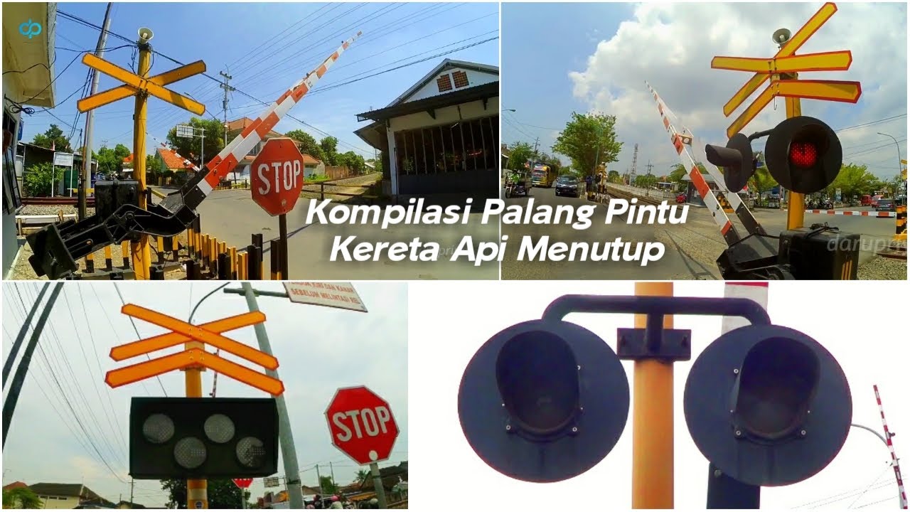 Kompilasi Palang Pintu Kereta Api Menutup di Perlintasan Kereta Api ...
