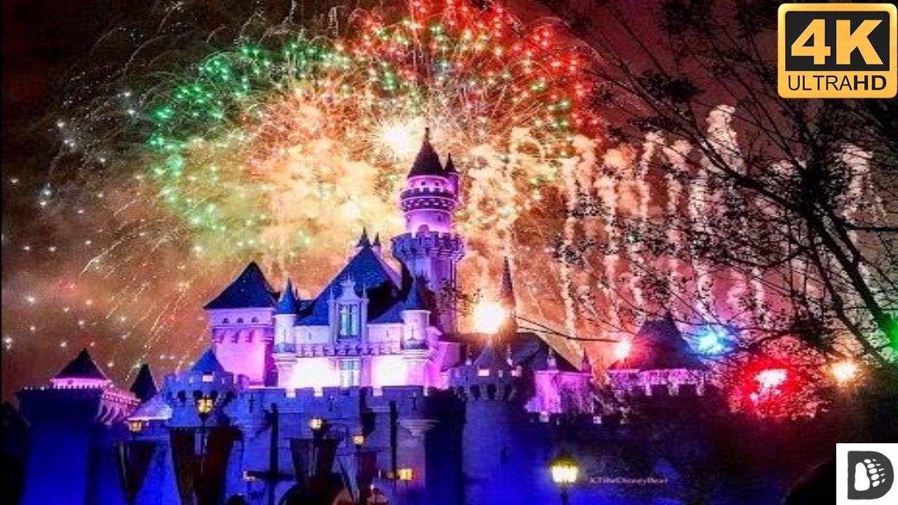 [4K] Fantasy In The Sky Fireworks Show At Disneyland - Castle View ...