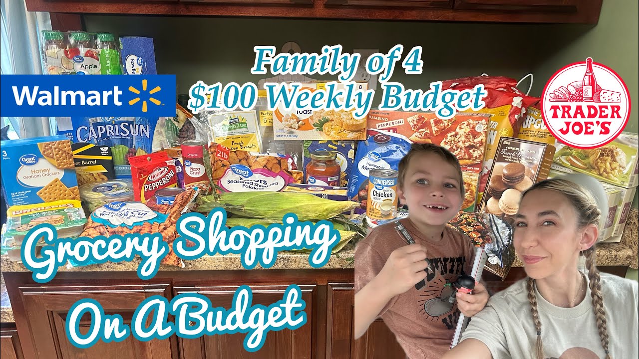 GROCERY SHOPPING ON A BUDGET IN 2024 | FAMILY OF 4 | $100 BUDGET FOR ...