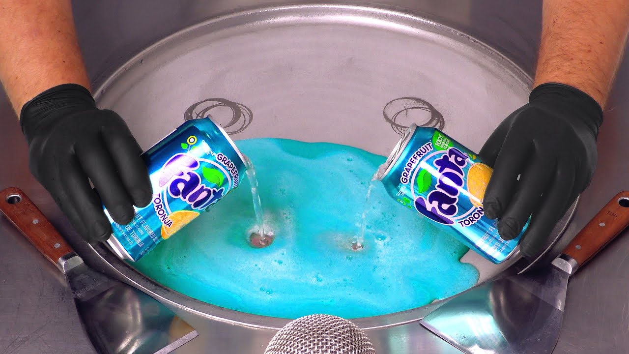 FANTA EXPERIMENT with blue Fanta on a -30° frozen Surface | most ...