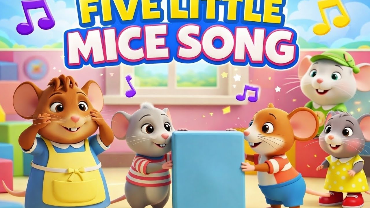 title": "Five Little Mice Song @JohnyJingles rhymes+poems - YouTube
