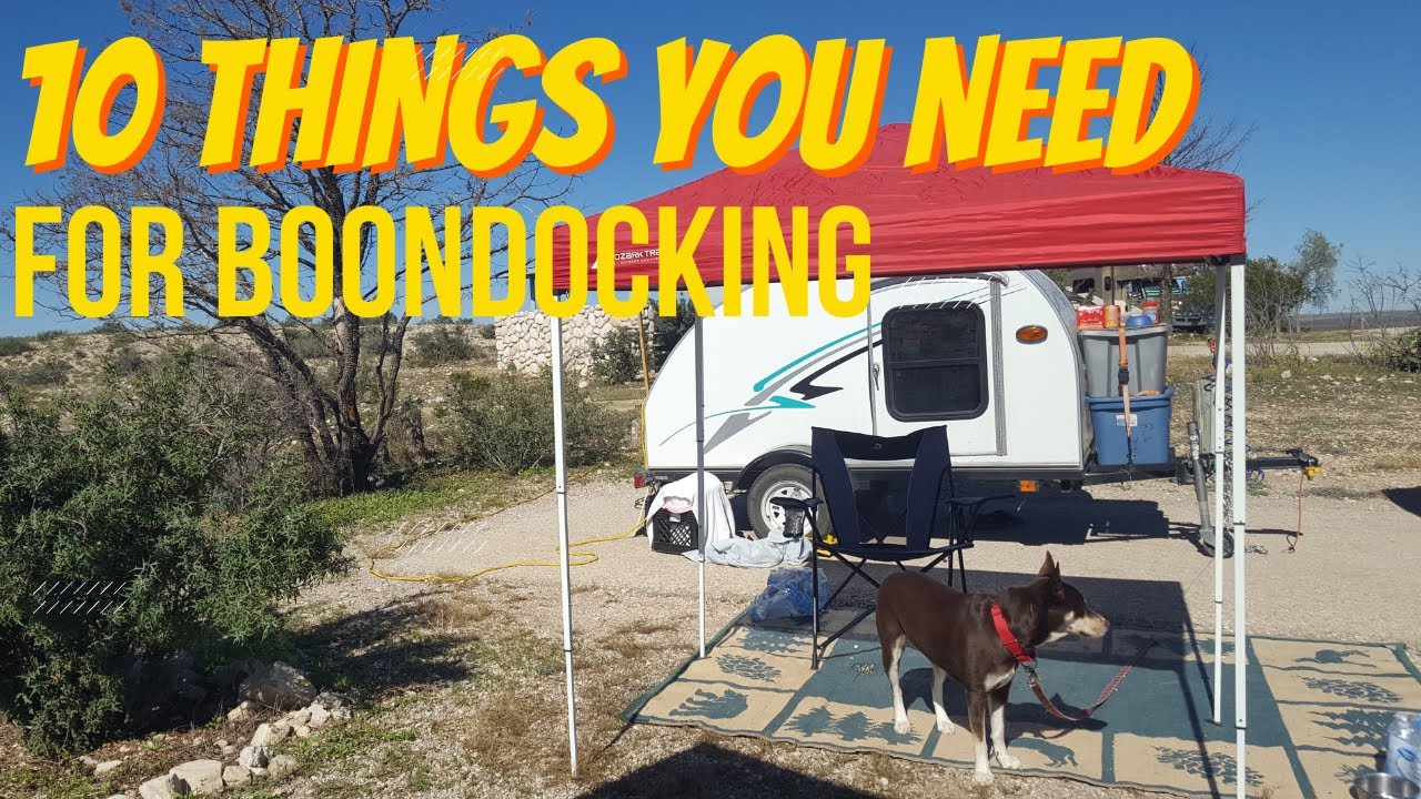 10 Things You Need For Boondocking//Solo Female Traveler - YouTube