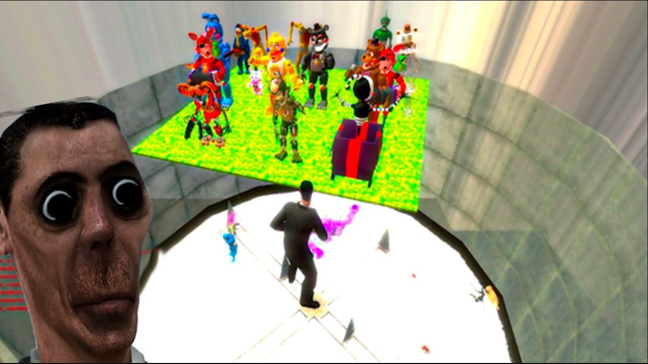 Obunga gman vs Fnaf 1 Animatronic, Roblox Puts it in a Huge blender and ...