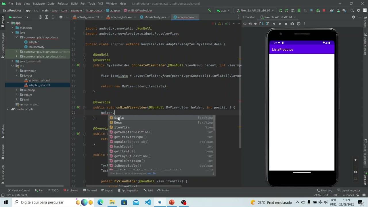 RecyclerView - AndroidStudio (Java) Parte04 - YouTube