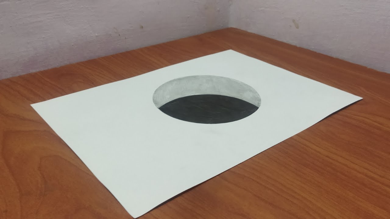 3D Hole Optical illusion | 3D Hole Optical illusion Drawing | Hole ...