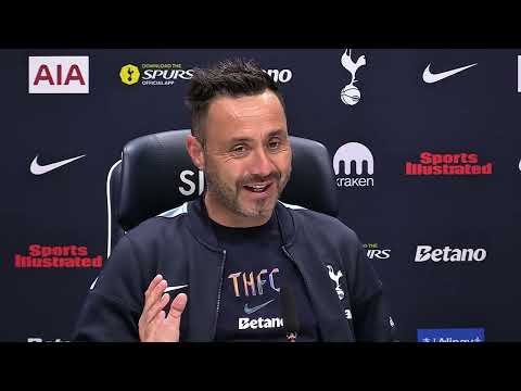 FULL PRESS CONFERENCE (Broadcast Section and Embargo Section): Roberto De Zerbi: Tottenham v Everton