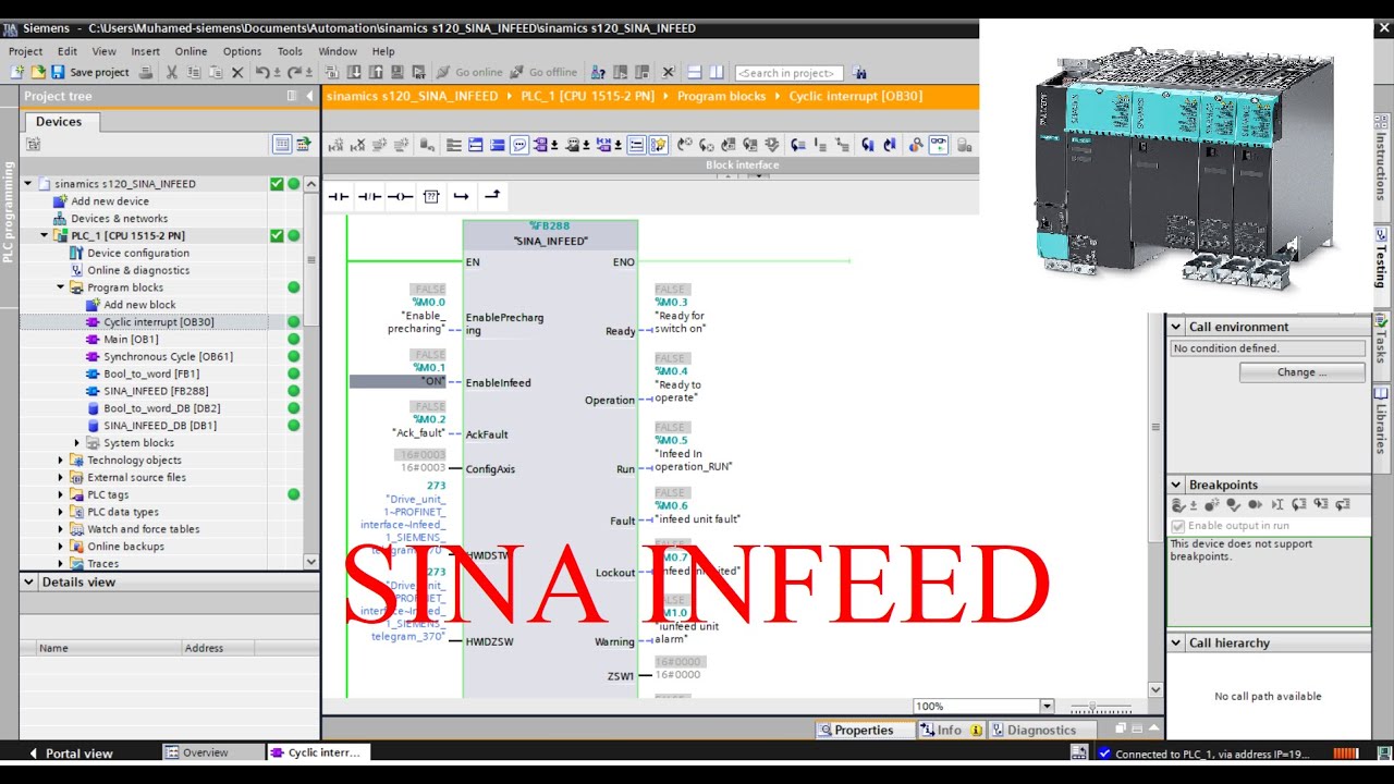 TIA Portal controlling a SINAMICS S120 Smart Line Module (SLM) using ...