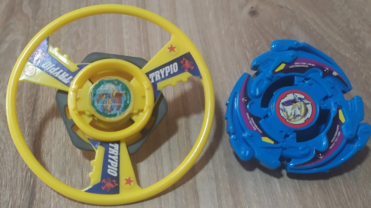 TRYPIO vs SEABORG 2 - Batalha Beyblade Clássico - YouTube
