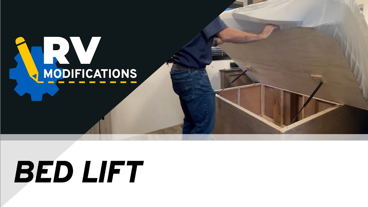 RV Bed Lift Kit Install: JR Products | RV Modifications - YouTube
