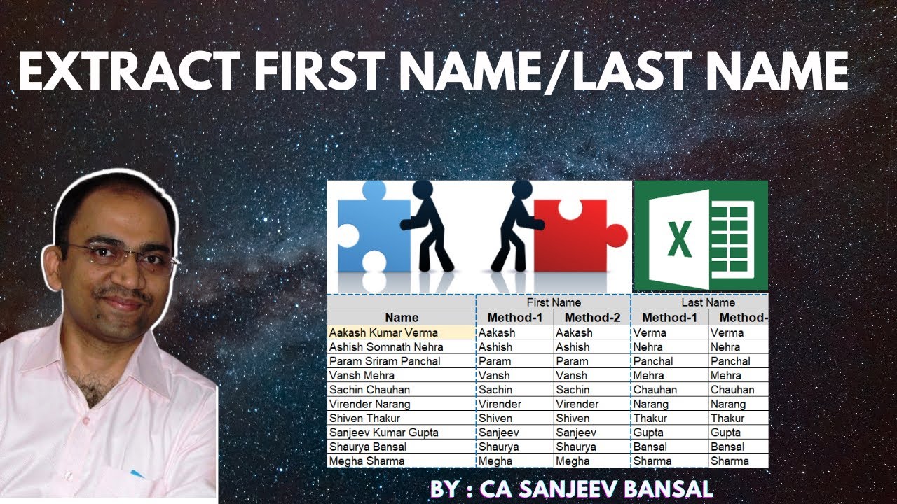 2 Ways To Extract First Name Or Last Name In Excel How To Separate 2 Ways To Extract First Name Or Last Name In Excel How To Separate