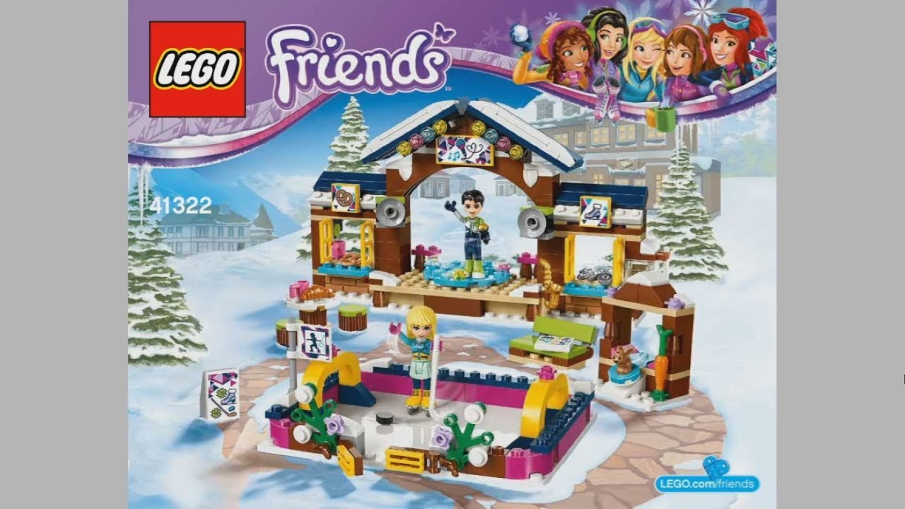 LEGO Friends 41322 Snow Resort Ice Rink - instruction timelapse - YouTube