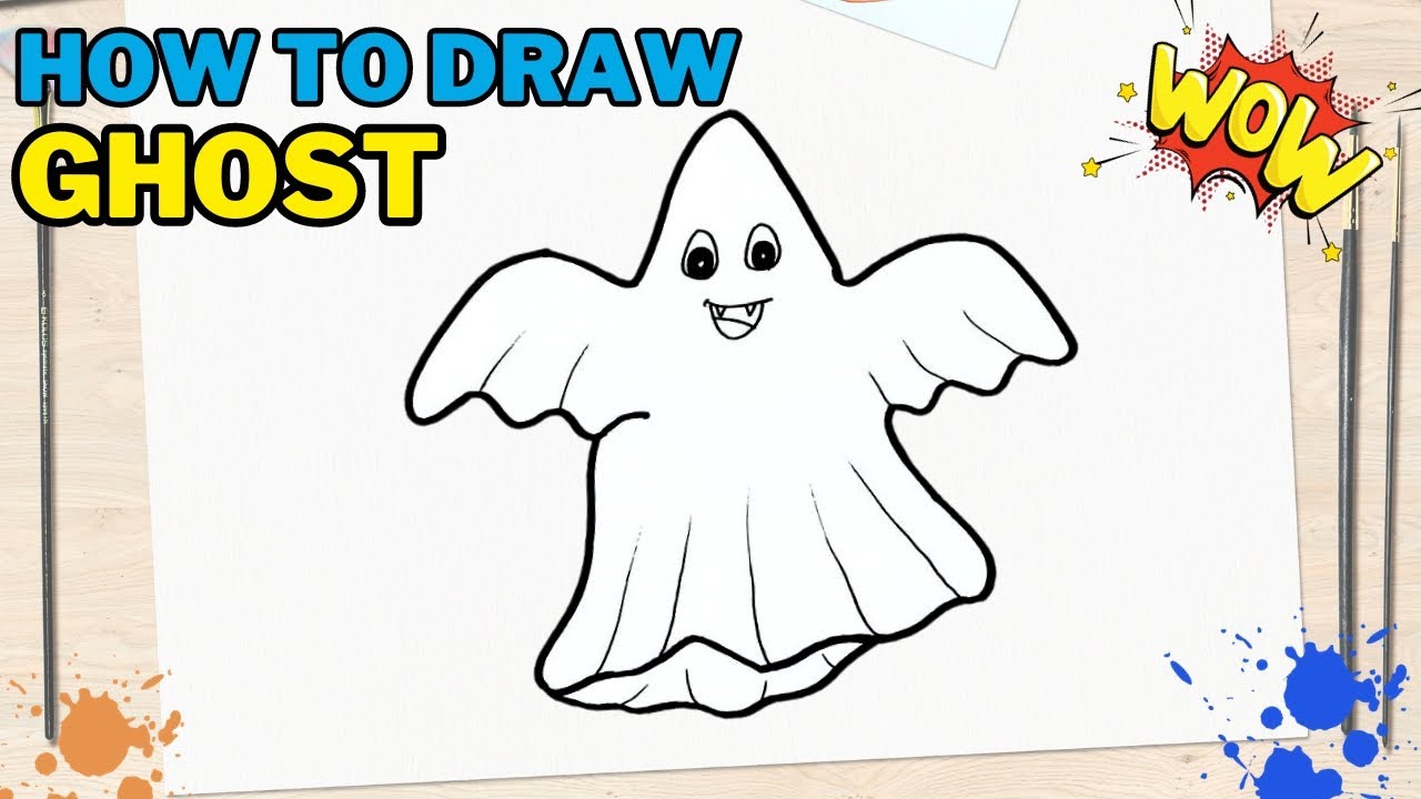 Simple Drawing: How to Draw A Ghost Easy Step by Step | Halloween ...