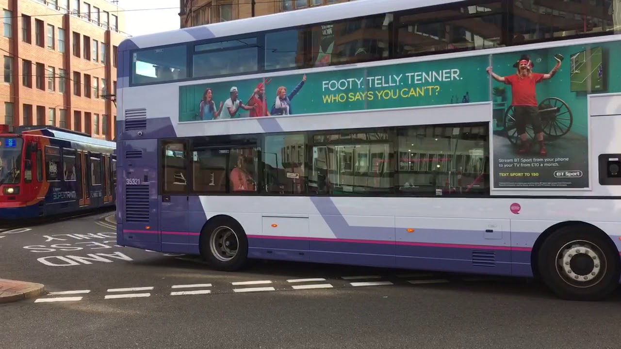 First Bus Sheffield 35321 At City Hall On 75 To Batemoor - YouTube