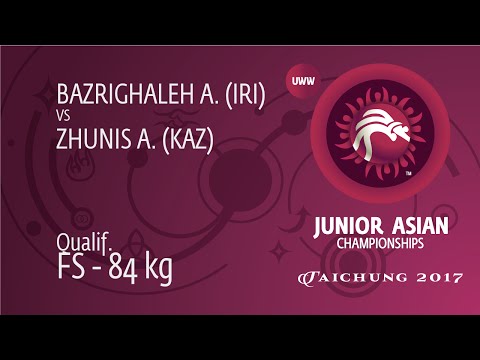 Qual. FS - 84 kg: A. BAZRIGHALEH (IRI) df. A. ZHUNIS (KAZ), 9-3