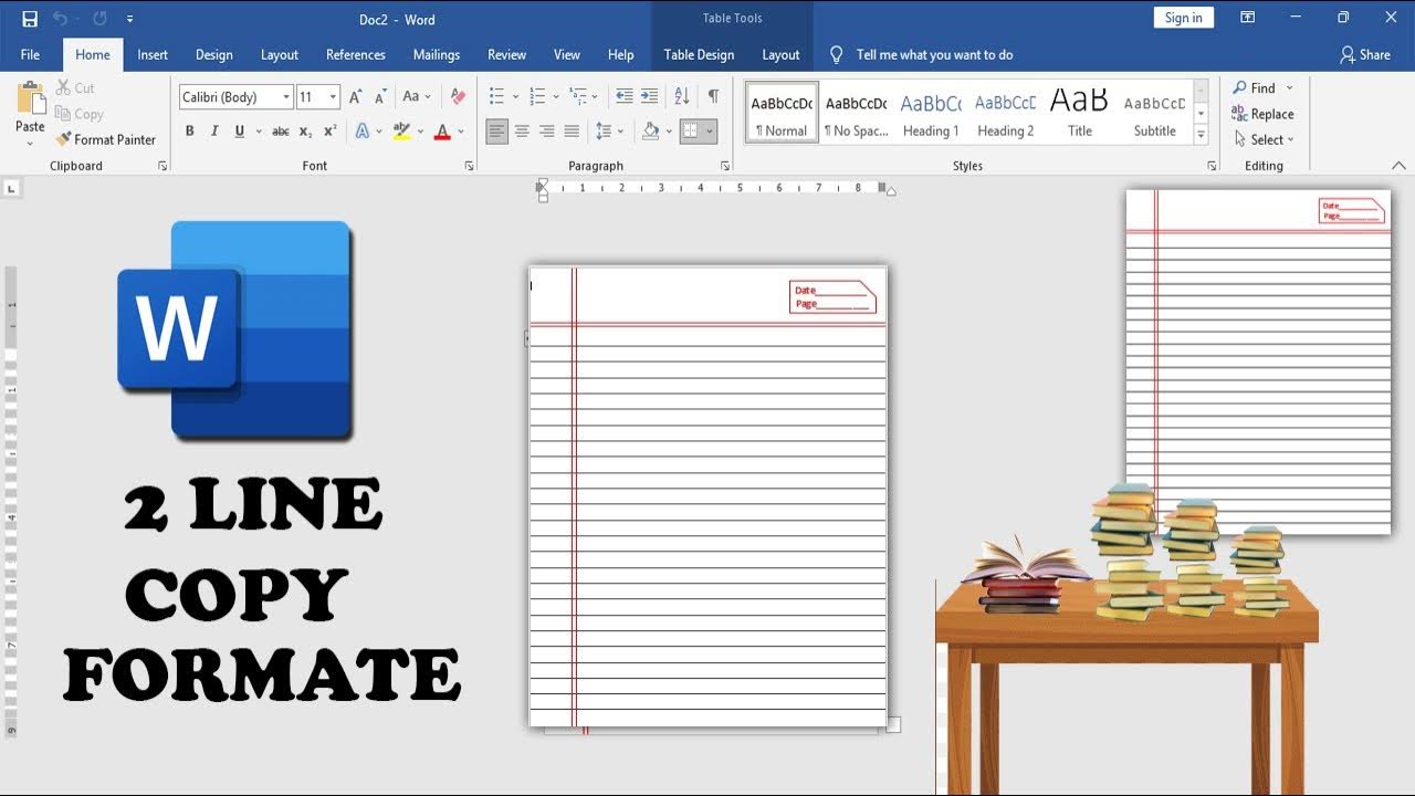 How to create copy Formate design I Copy Formate l Two line copy design ...