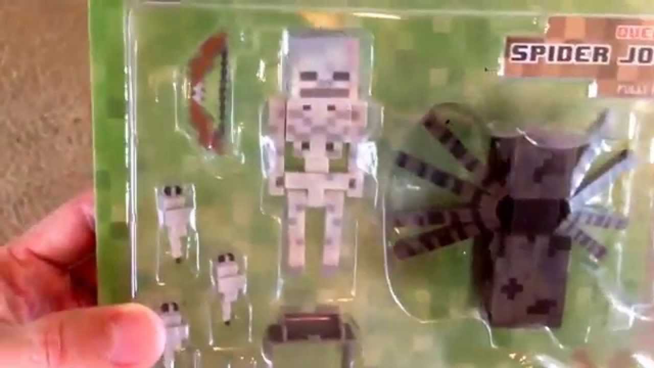 MINECRAFT "Spider Jockey Pack" Action Figure Toy Set / Toy Review - YouTube
