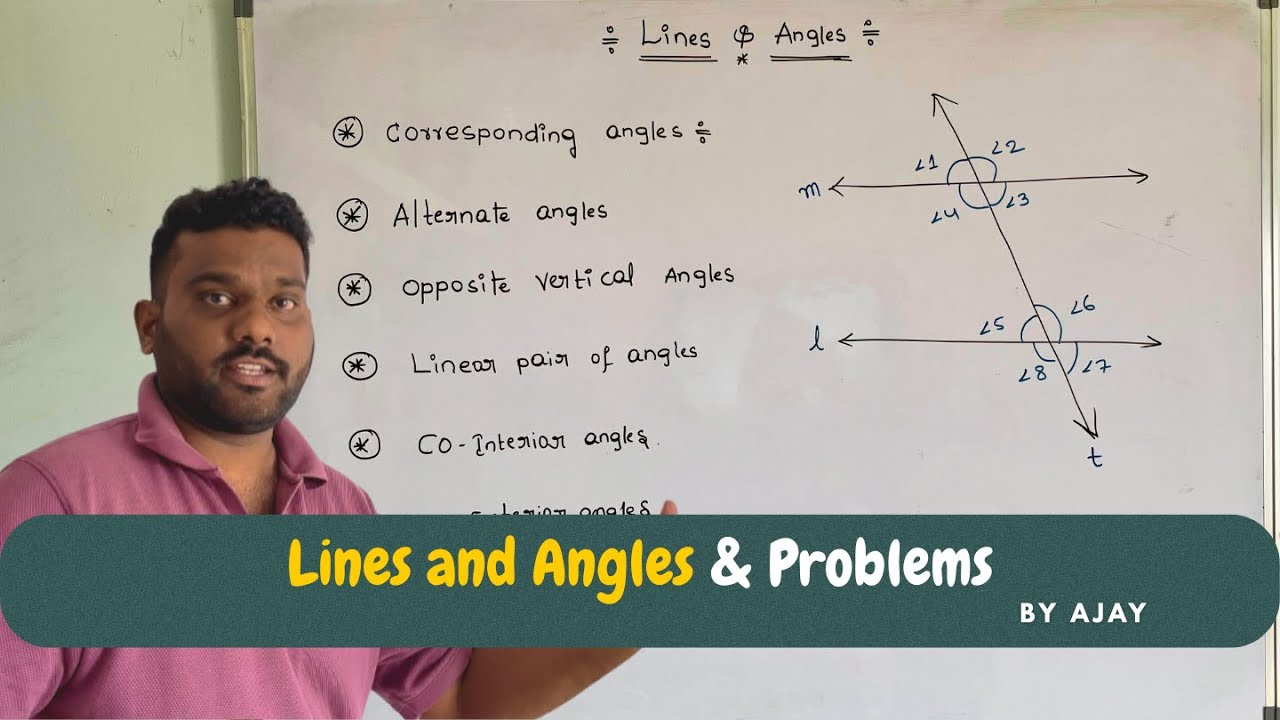 Lines and Angles | Corresponding, Alternate, Co-Interior, Co-Exterior ...