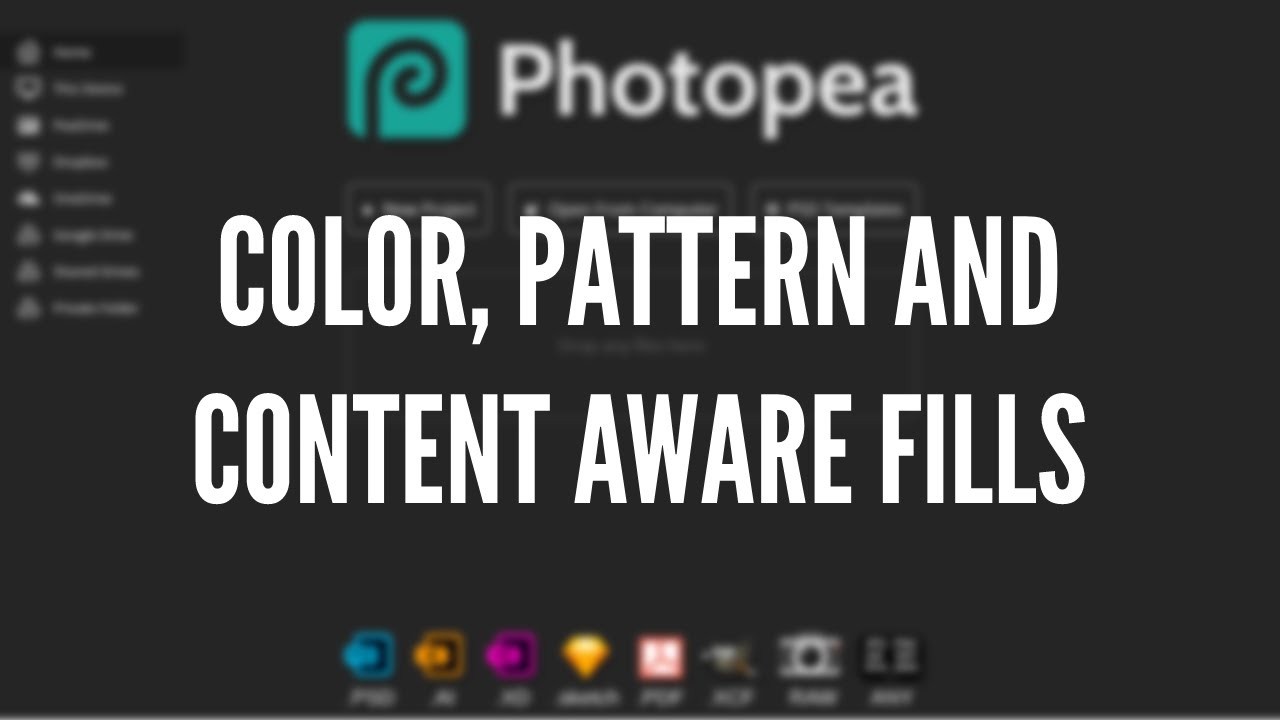 How to use the fill options in Photopea - YouTube