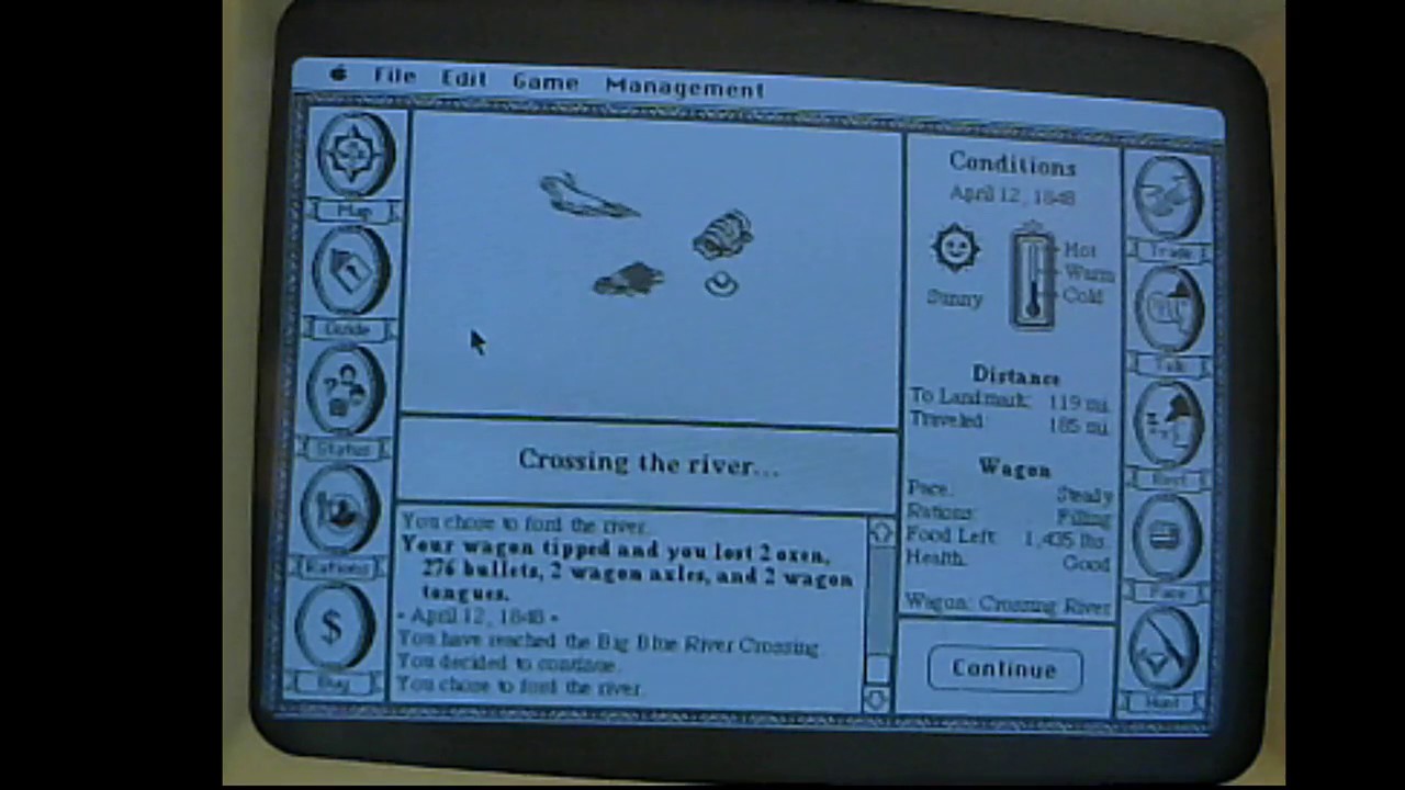 Amigos Plays Oregon Trail (Macintosh Plus) - YouTube