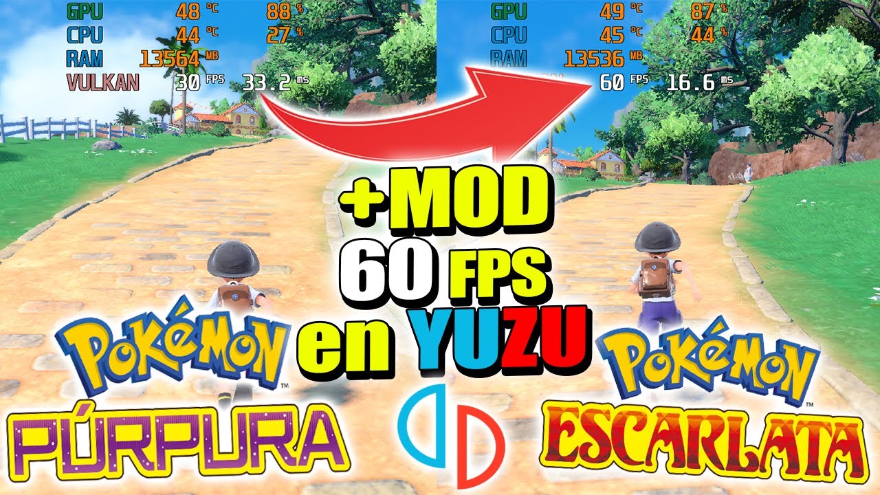 Pokémon Púrpura y Escarlata a 60 Fps en YUZU Emulador de Switch para Pc de Bajos Recursos - YouTube