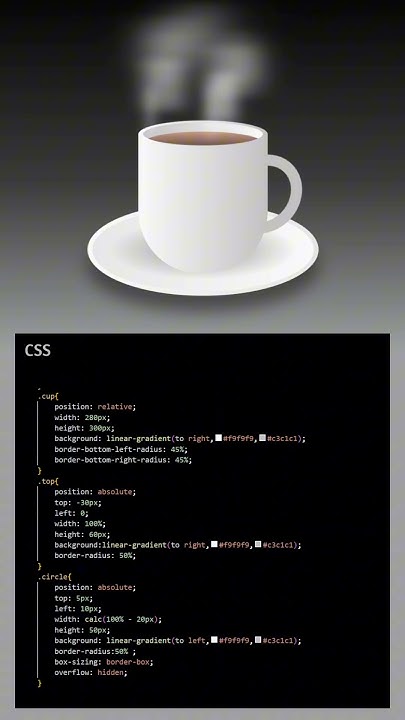 Animated cup of tea | only html and css - YouTube