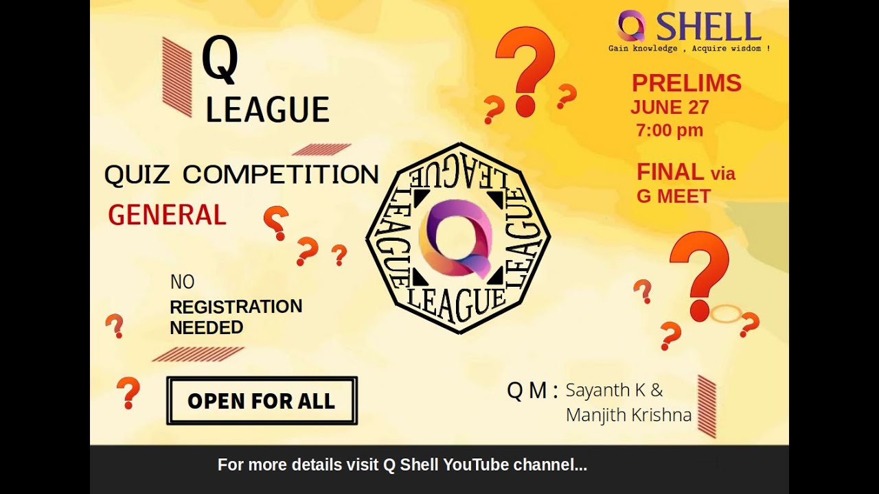 Q SHELL - QUIZ | Quiz Competition | #QShell | #Quizcompetiton - YouTube