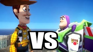 BUZZ LIGHTYEAR VS WOODY TOY STORY EPIC BATTLE - YouTube