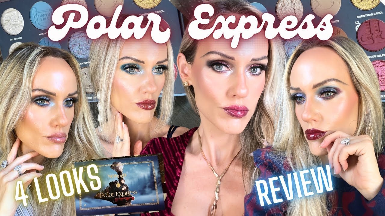NOMAD COSMETICS POLAR EXPRESS PALETTE 🚂 4 Looks ️ Swatches 🚂 Review & Breakdown of Tones - YouTube