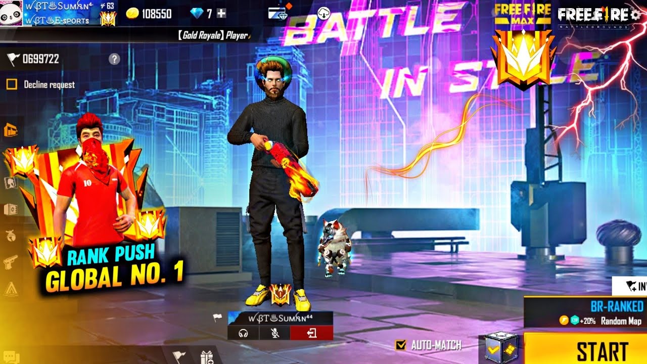 Free Fire Rank Push || Teamcode Gameplay | ff live - YouTube