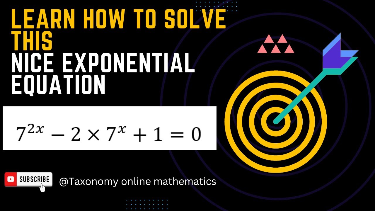 Solving an exponential equation leading into quadratic equation - YouTube