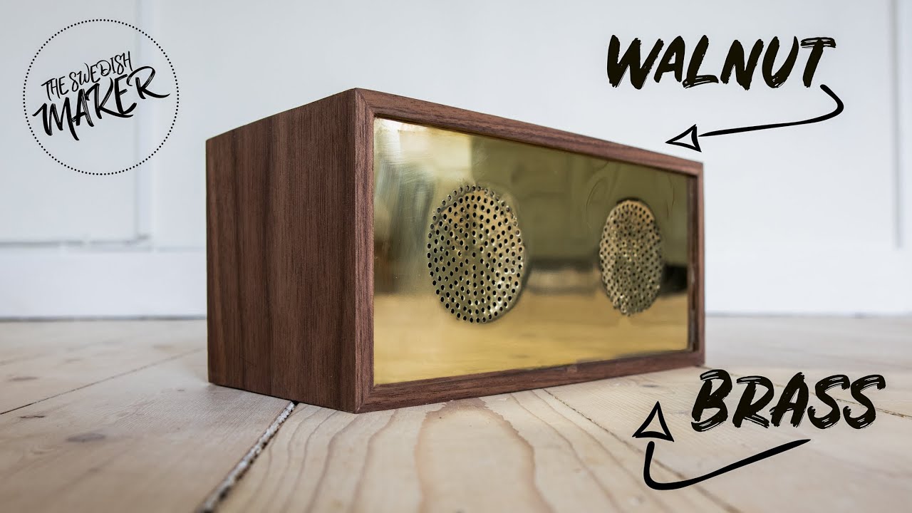 Retro DIY Bluetooth Speaker - Walnut and Brass - YouTube