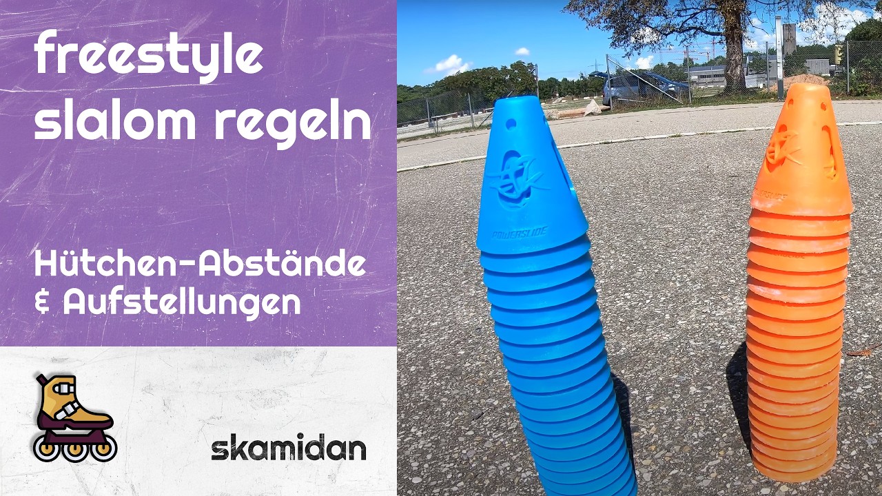 Inline Freestyle Slalom Skating Regeln | Slalomhütchen, Abstände und ...