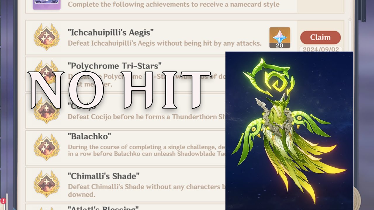Ichcahuipilli's Aegis achievement no hit tips and tricks by furina ...