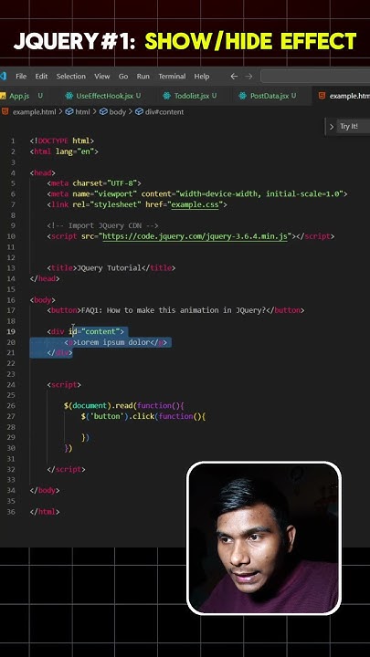 Create this FAQ Show/Hide Animation using jQuery! #jQuery - YouTube