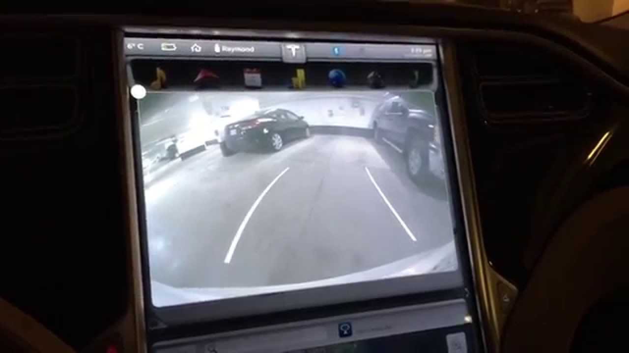 Tesla Reverse Gear White Lines - YouTube