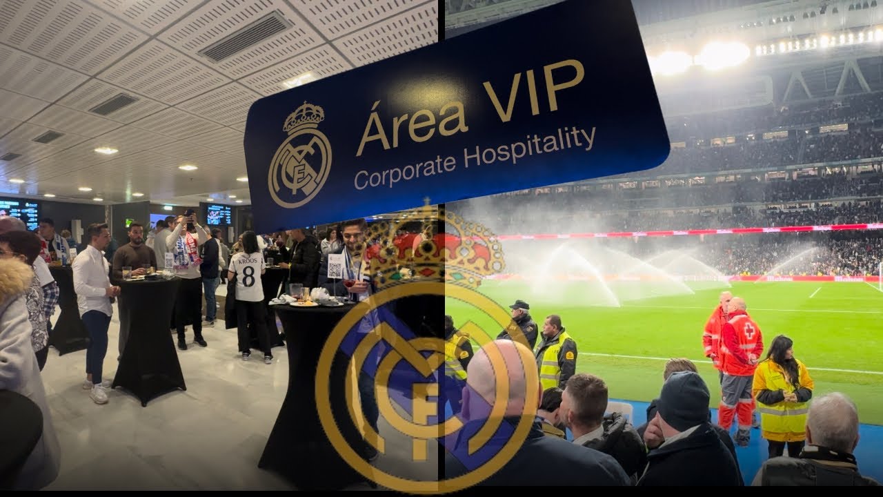 HALA MADRID Y NADA MÁS, COMO ES el AREA VIP del BERNABÉU - YouTube