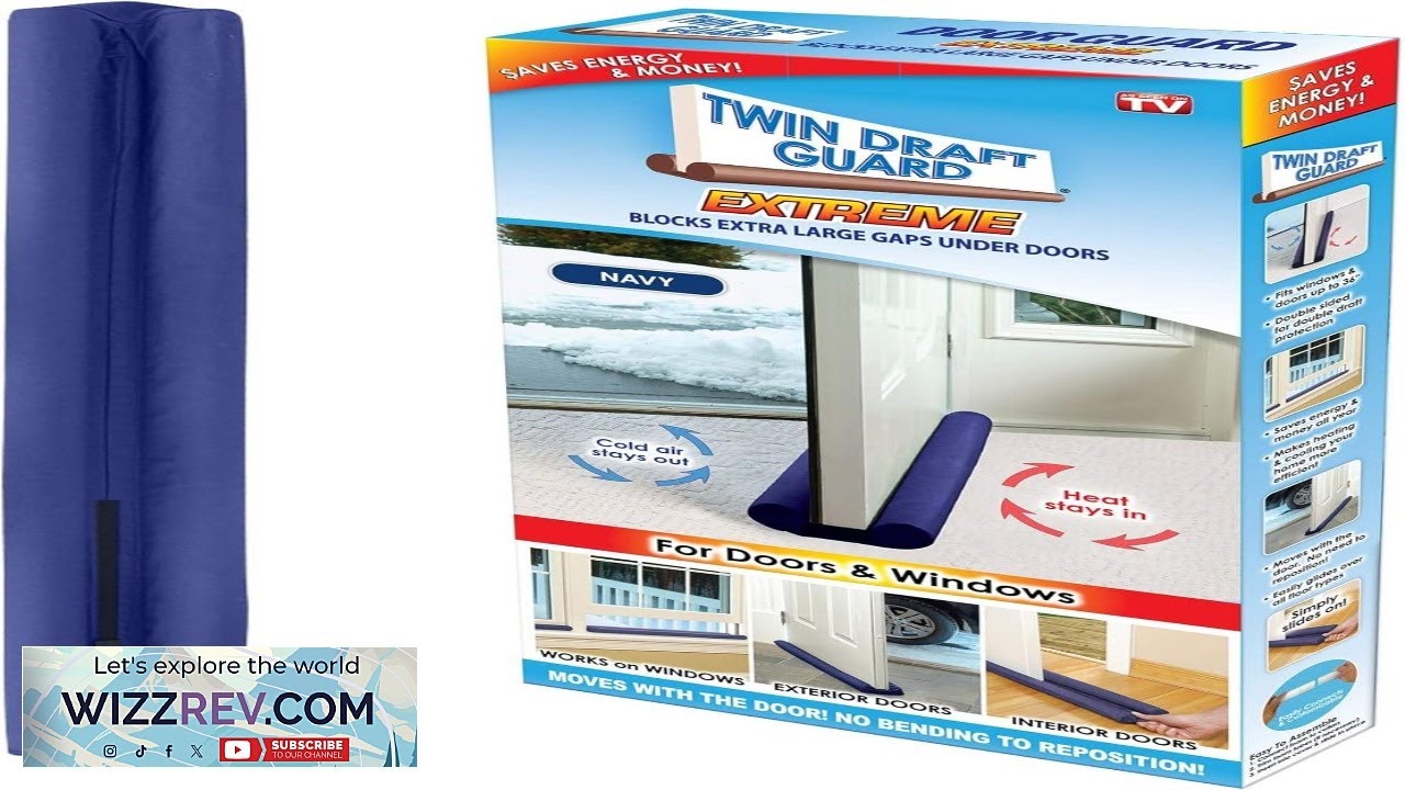 Twin Draft Guard Extreme Door and Window Draft Stopper Bottom-of-Door ...
