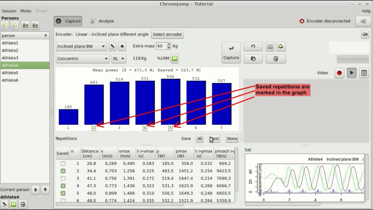 Chronojump tutorials: Save repetitions - YouTube