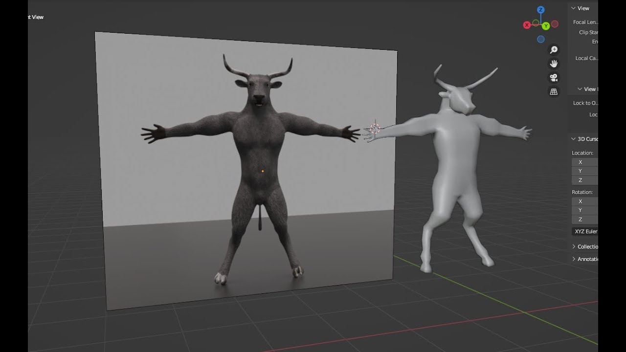 Live Blender Tutorial! Follow along and create a Low Poly Minotaur Character! Part 1: Modeling ...