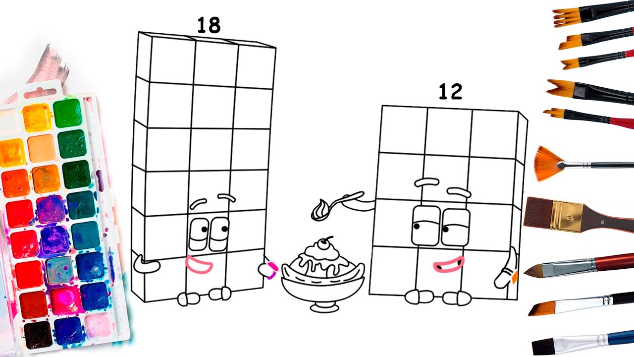 Dozenalblocks Coloring And Drawing | Eighteen & Twelve Dozenal Blocks ...