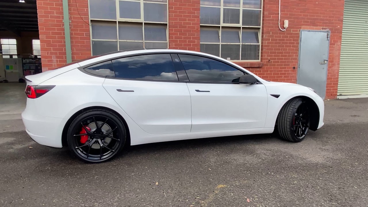 2021 Tesla Model 3 Performance with stealth wrap & Koya SF10 Wheels ...