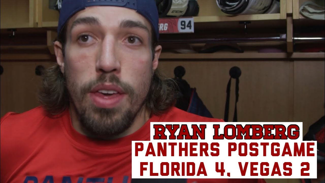 Ryan Lomberg, Postgame: Florida Panthers 4, Vegas Golden Knights 2 ...