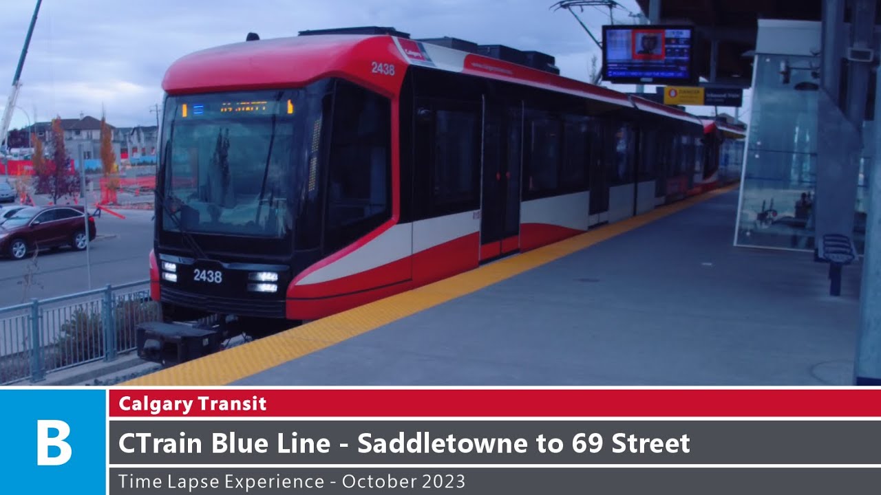 🚊 Calgary Transit - Time Lapse Experience - CTrain Blue Line ...