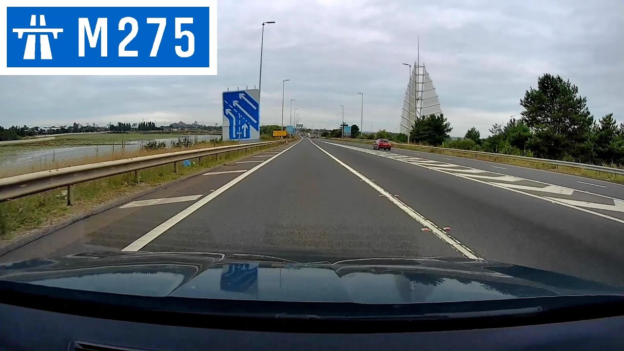 M275 Motorway - M27 to J2 (Portsmouth Port) - YouTube