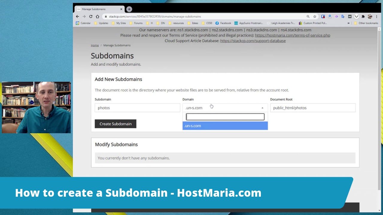 How To Create A Subdomain At Stackcp Youtube